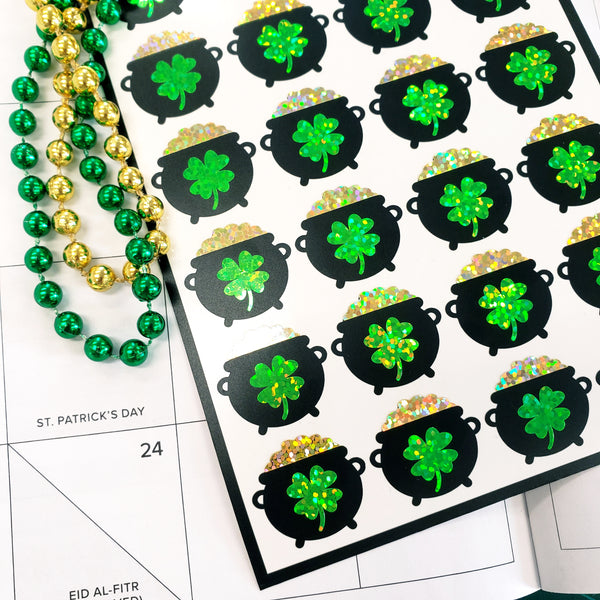 Lucky Pot of Gold Stickers – Fairy Dust Decals
