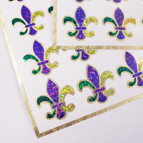 Mardi Gras Stickers, set of 12, larger size. – Fairy Dust Decals