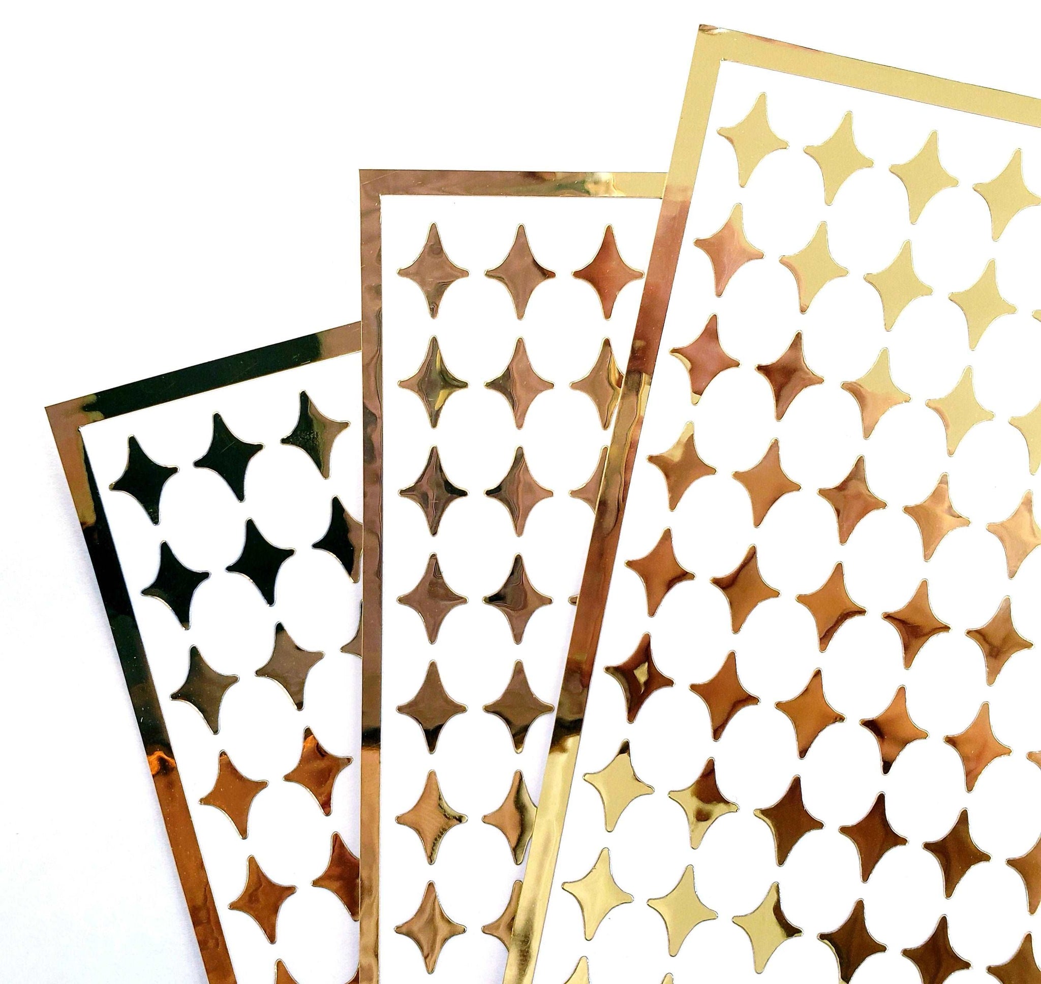 Gold Four-Pointed Stars Sticker Sheet. – Fairy Dust Decals