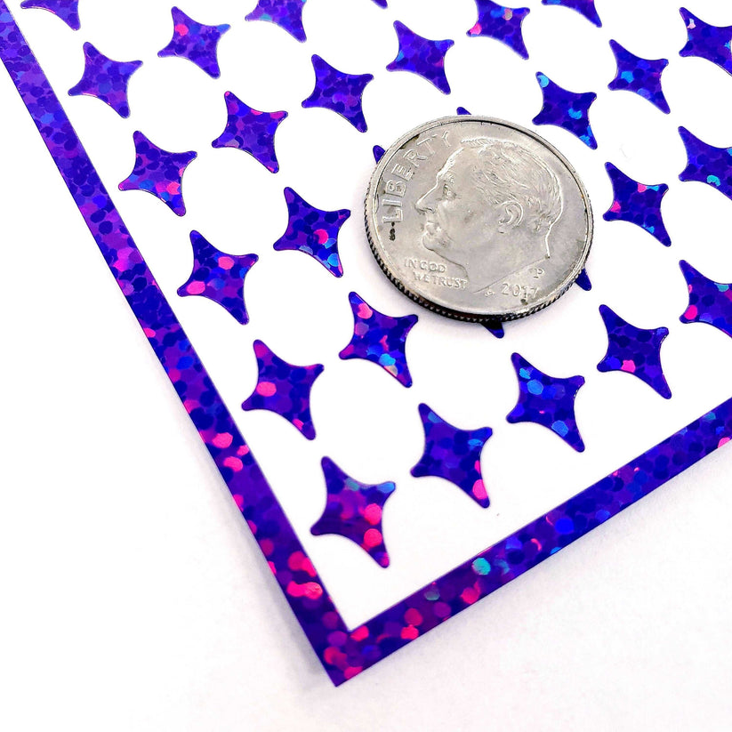 Purple Four-Pointed Star Stickers – Fairy Dust Decals