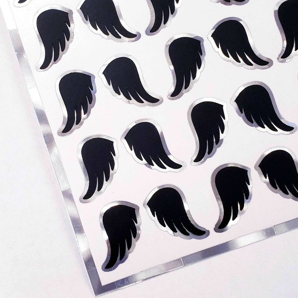 Black Angel Wing Stickers – Fairy Dust Decals