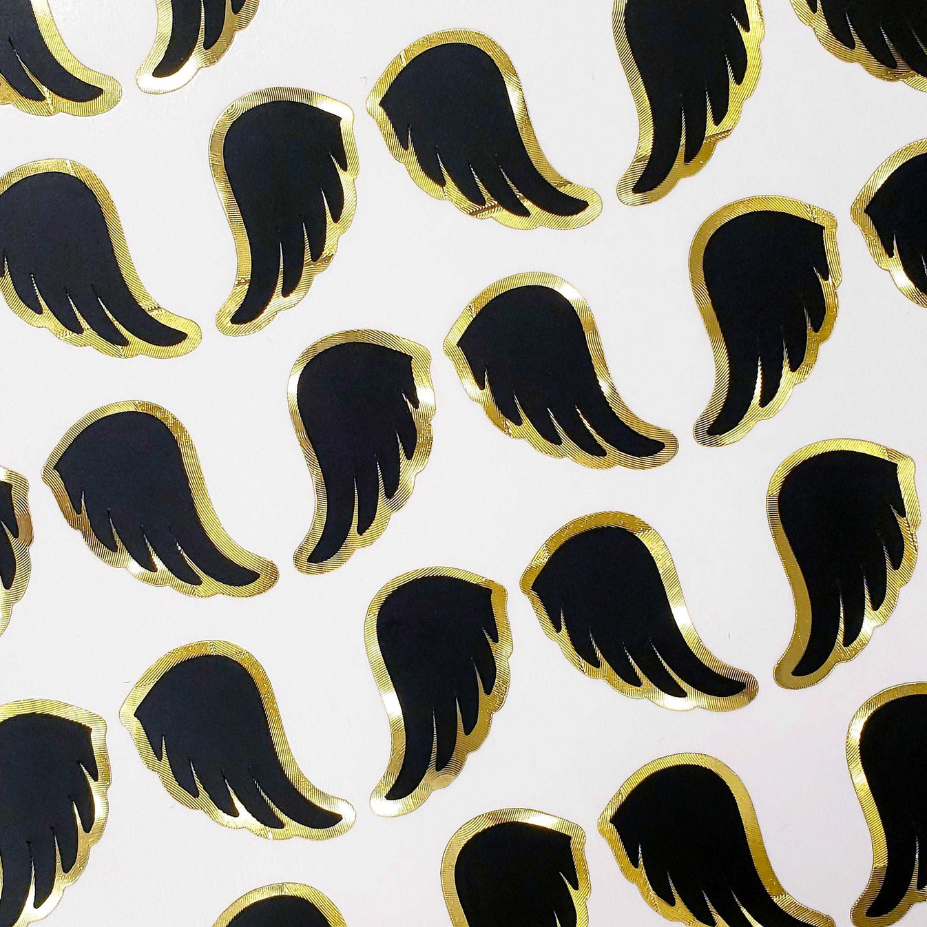 Black and Gold Angel Wing Stickers – Fairy Dust Decals