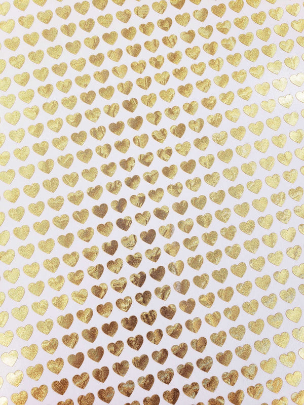Gold Heart Stickers, set of 285 metallic gold heart vinyl decals ...