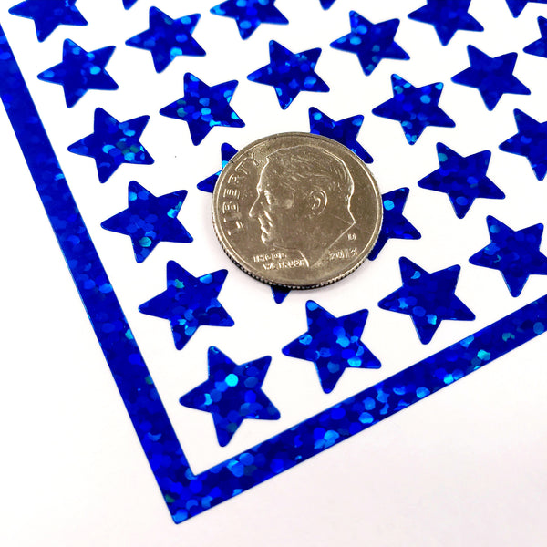 Blue Star Stickers, set of 192 small sparkly stars – Fairy Dust Decals