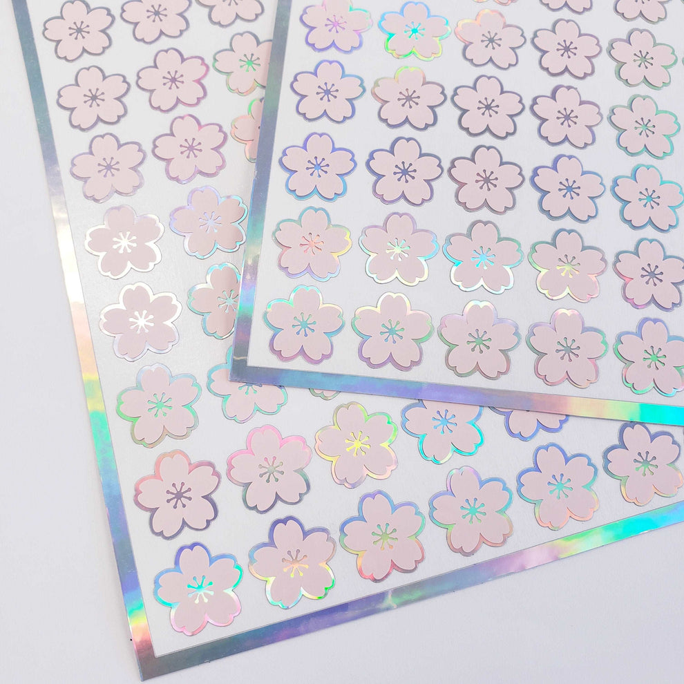 Pink Cherry Blossom Flower Stickers, set of 70 – Fairy Dust Decals