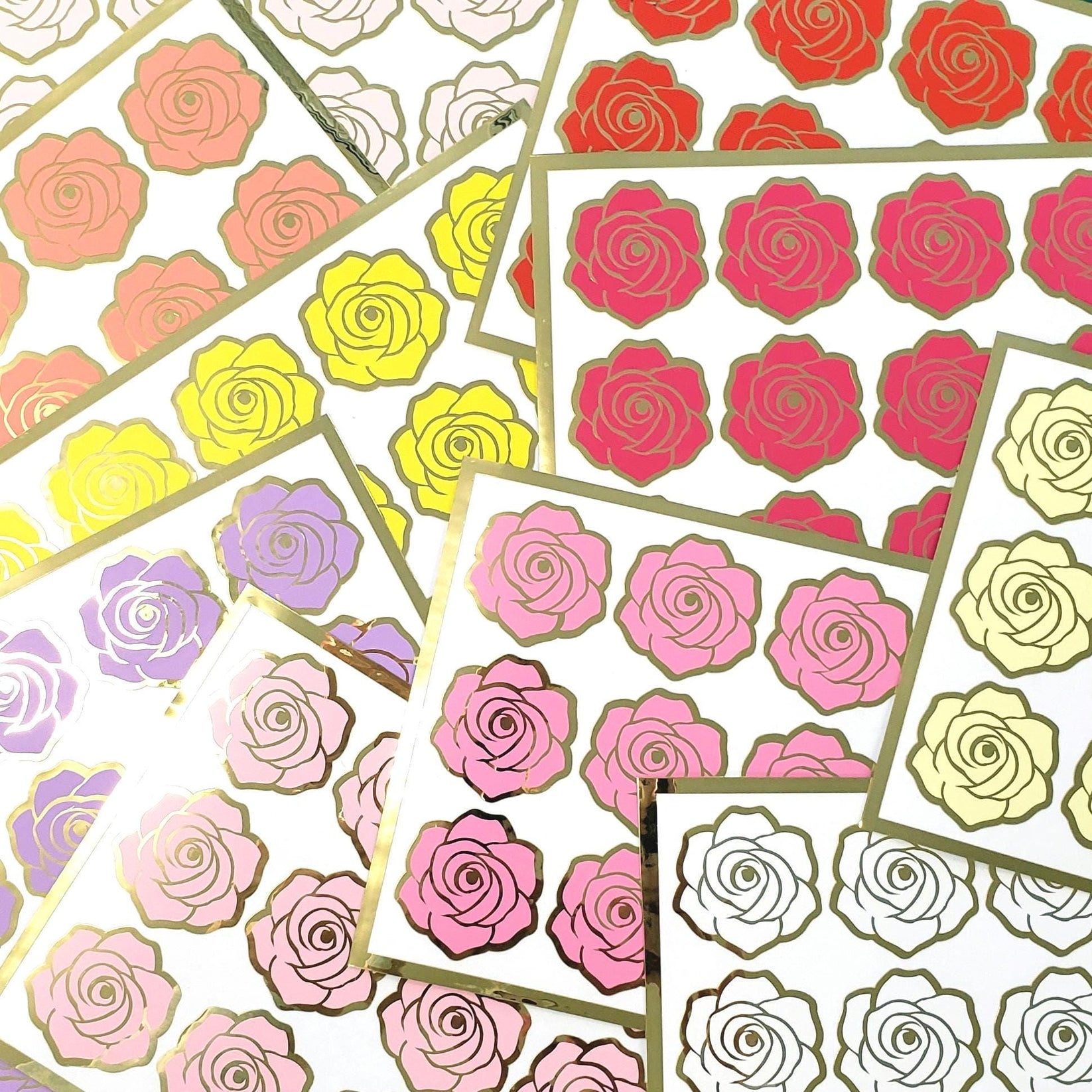 Red Roses Sticker Sheet, set of 15 – Fairy Dust Decals