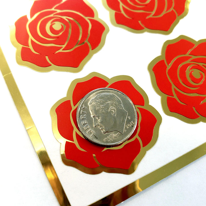 Red Roses Sticker Sheet, set of 15 – Fairy Dust Decals
