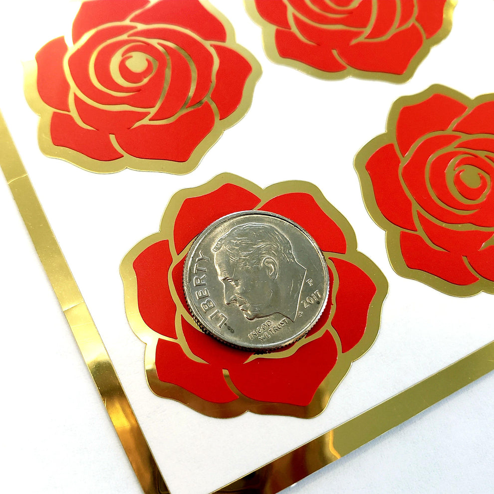 Red Roses Sticker Sheet, set of 15 – Fairy Dust Decals