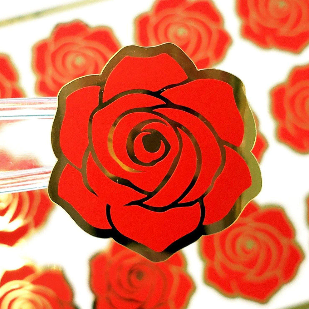 Red Roses Sticker Sheet, set of 15 – Fairy Dust Decals
