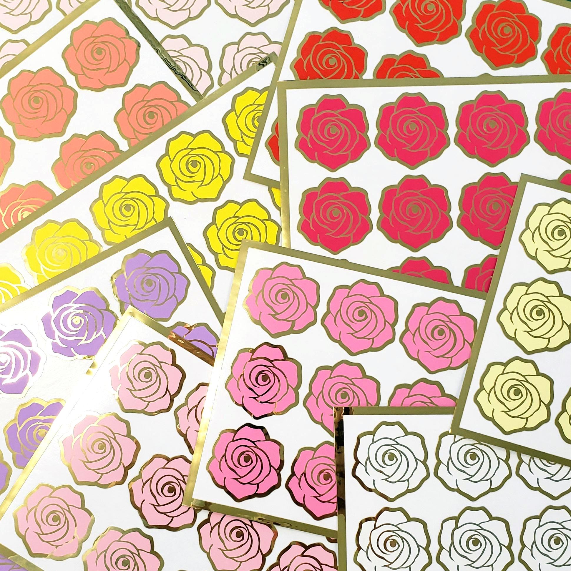Pink Rose Sticker Sheet – Fairy Dust Decals