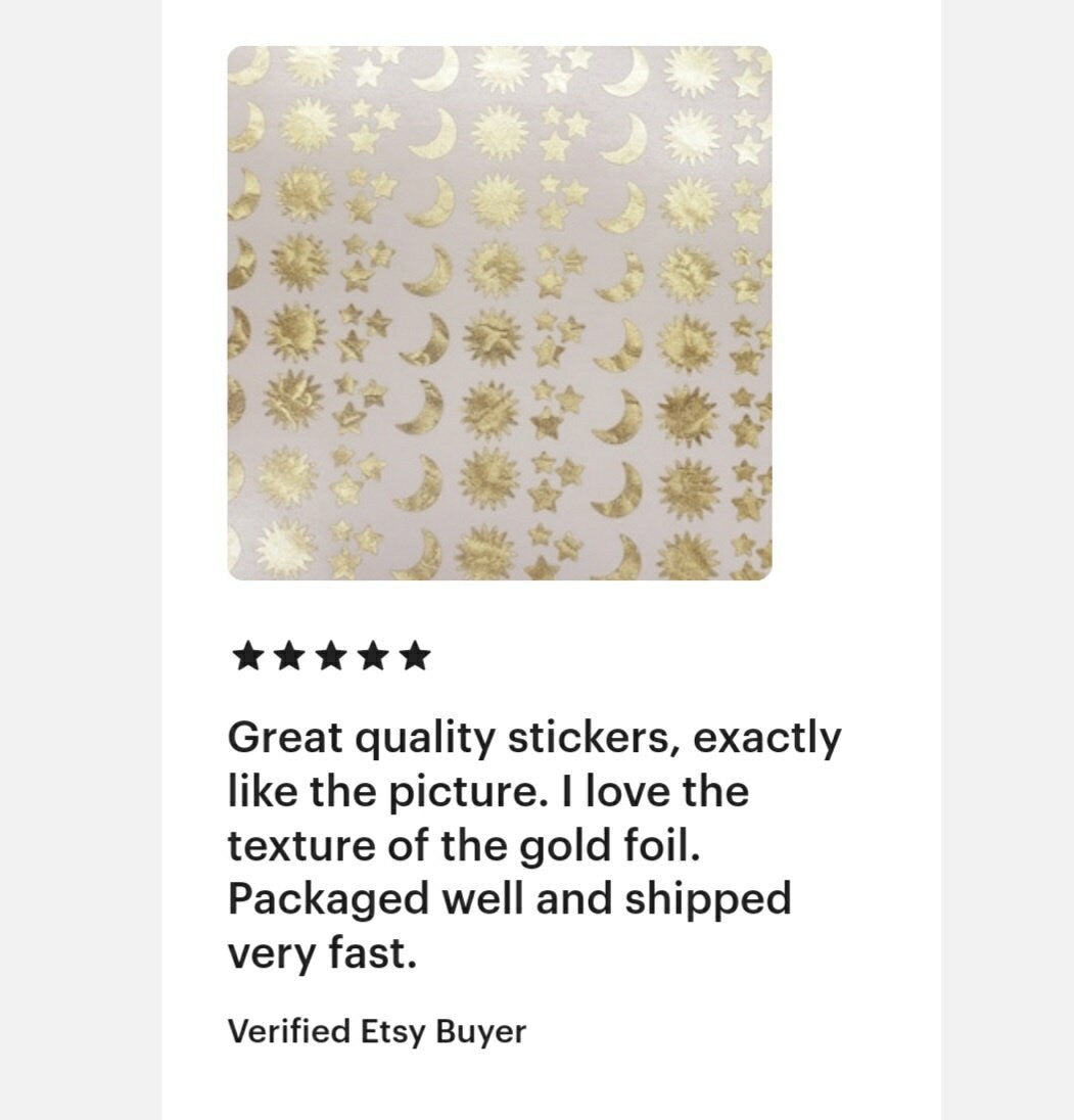 Sun Moon and Stars Sticker Sheet – Fairy Dust Decals